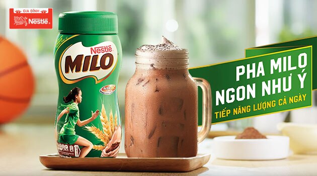 Cách pha Nestlé MILO bột ngon như ý